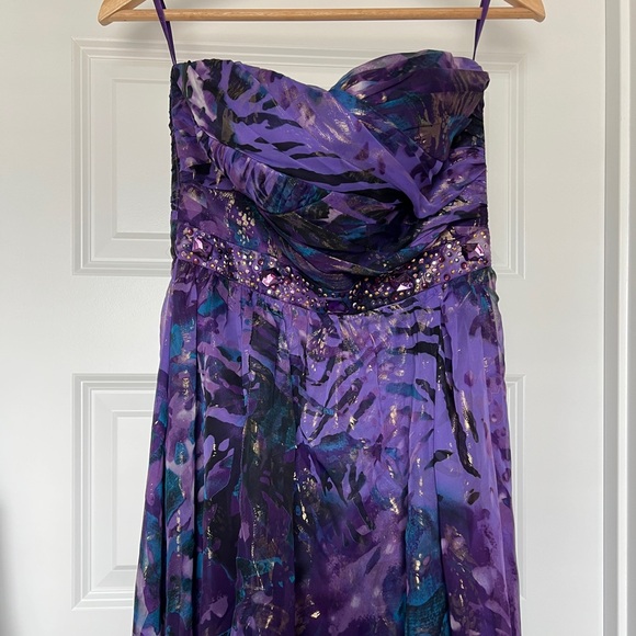 Jump | Dresses | Jump Strapless Purple And Blue Dress | Poshmark